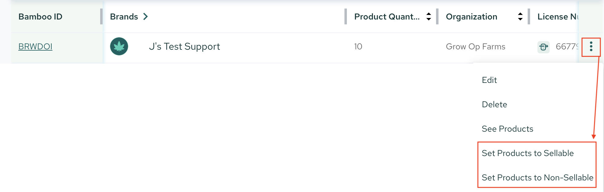 Mass Update Products Selling Status – Bamboo