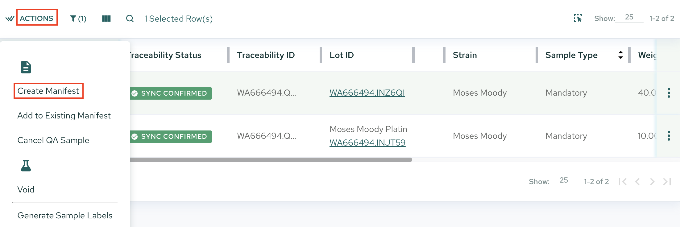 Create a QA Sample Manifest – Bamboo