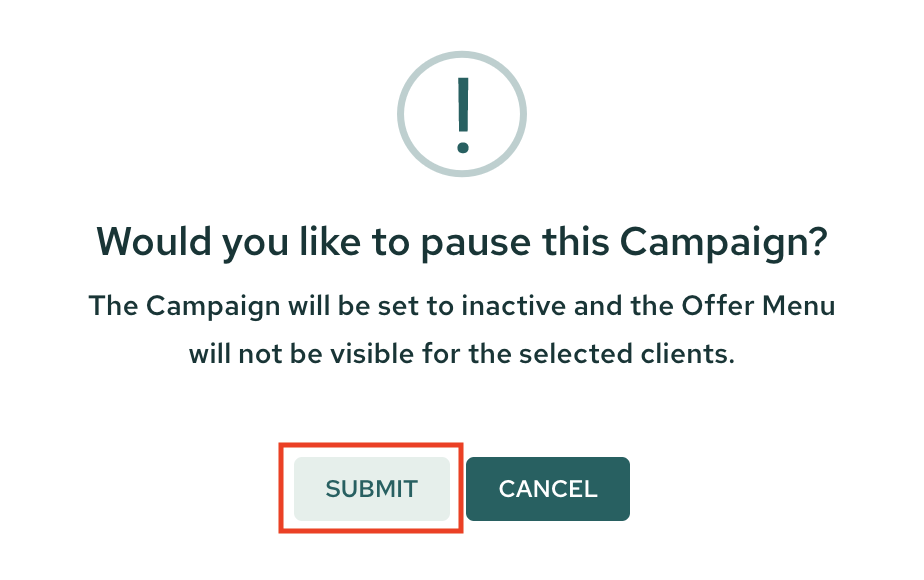 Pause a Campaign – Bamboo
