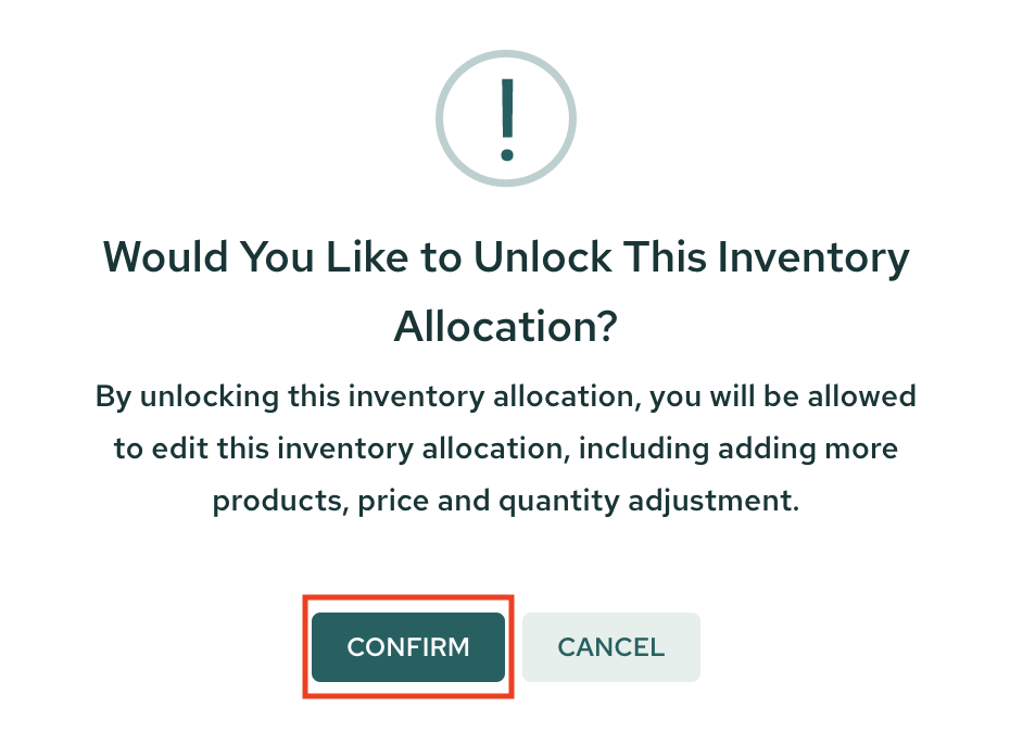 Unlock an Inventory Allocation – Bamboo